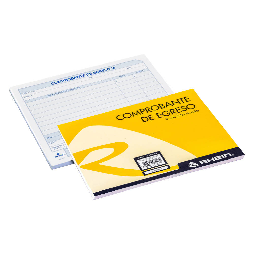COMPROBANTE EGRESO 50 HOJAS RHEIN