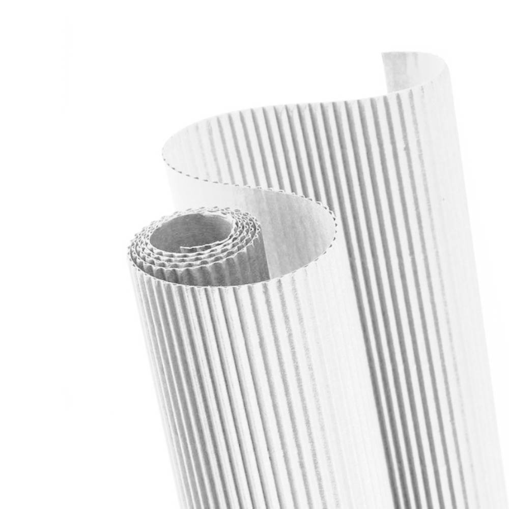 CARTON MICRO CORRUGADO 050X070CM LISO BLANCO ATLANTIK