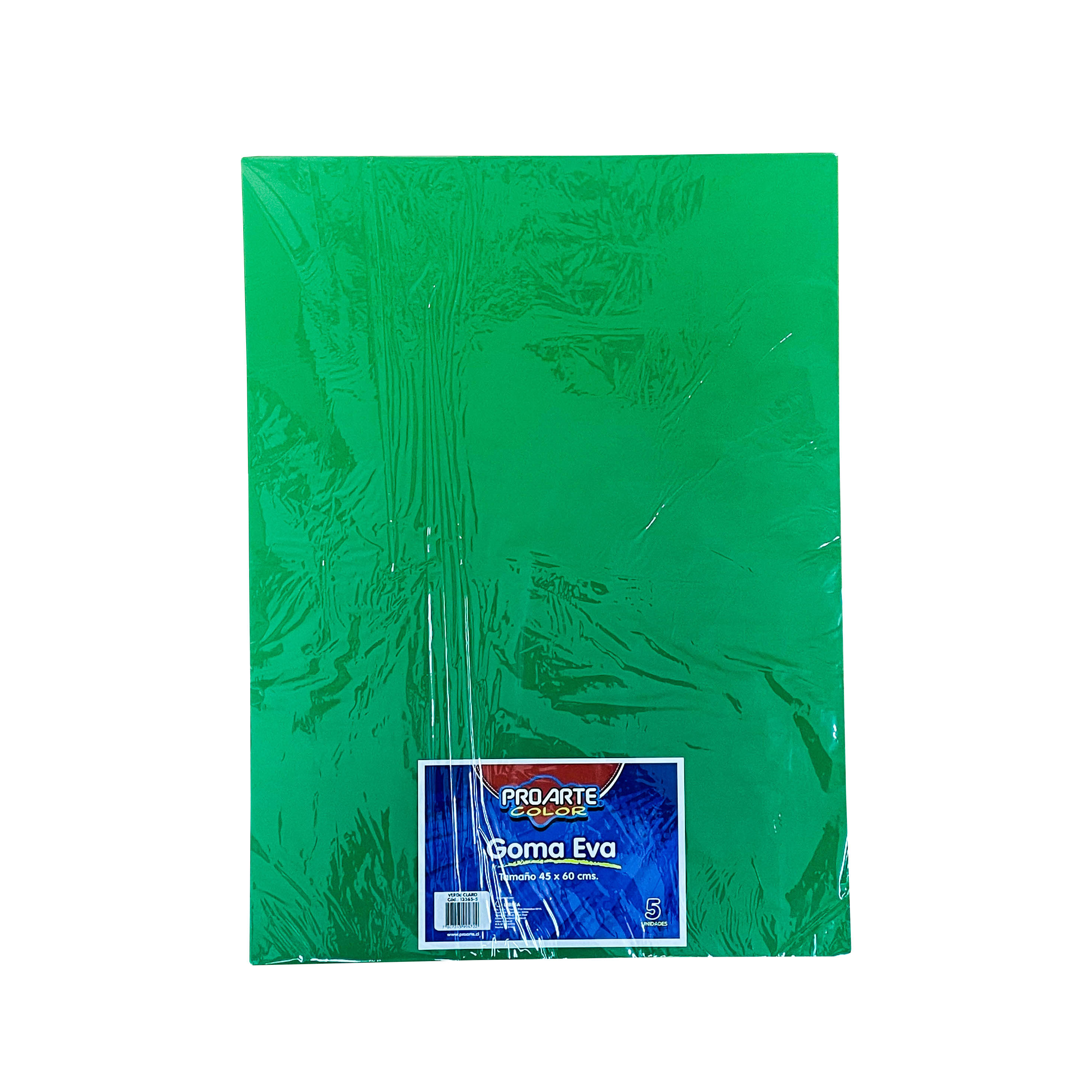 GOMA EVA LISA 45X60CMX02MM 01 UNID VERDE CLARO PROARTE